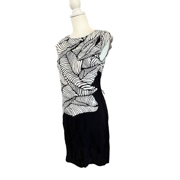 LOFT | Dresses | The Loft Sheath Dress Black And White Capm Sleeve ...